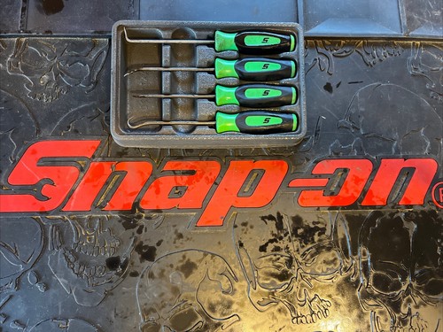 Snap On 4pc Mini Screwdriver Set, Used Extreme Green In Tray Free ...