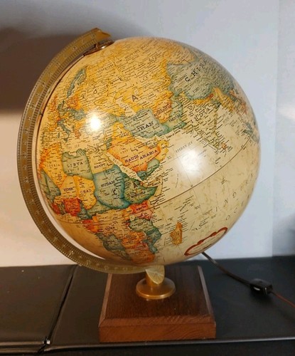 Light Up World Premier Series Vintage Replogle 12" Diameter Globe W/ Wood Base | eBay