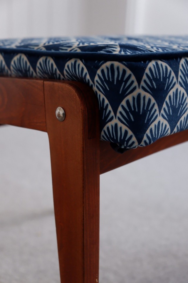 2 Patterned Velvet Foot Stools 1960s | eBay UK