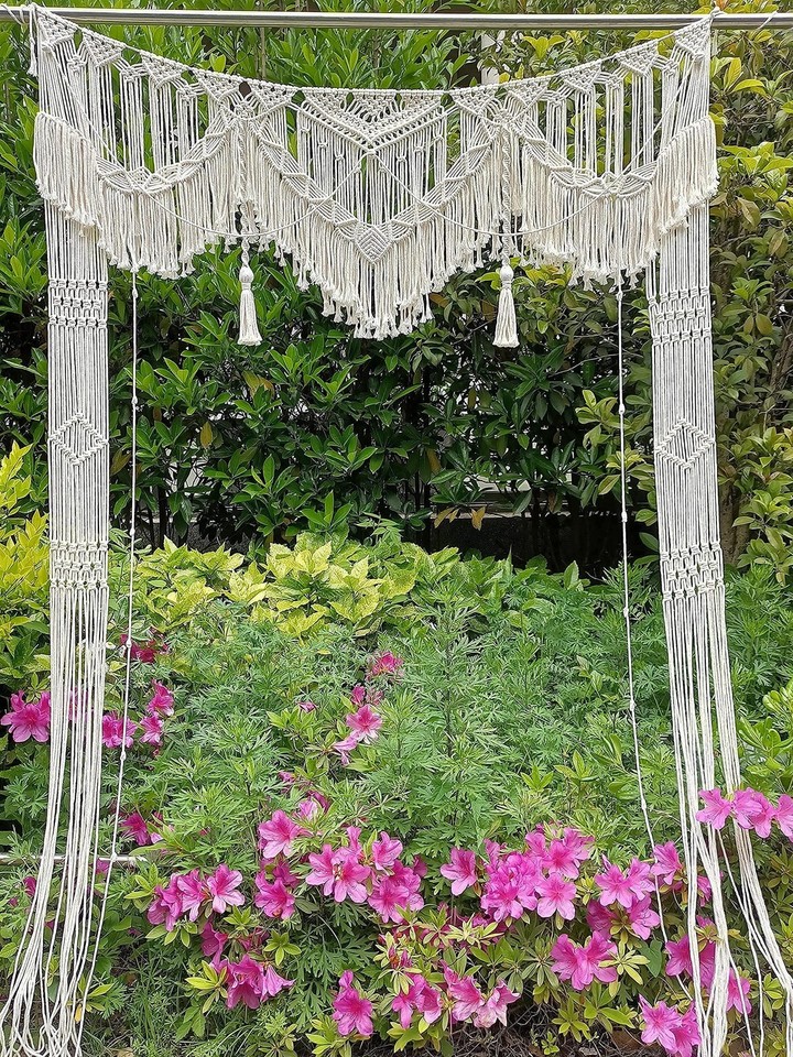 kiido Large Macrame Wall Hanging Boho Wedding decor For Arbor/Arch ...