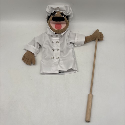 Melissa & Doug Chef Hand Puppet 14" Plush W/ Removeable Stick ...