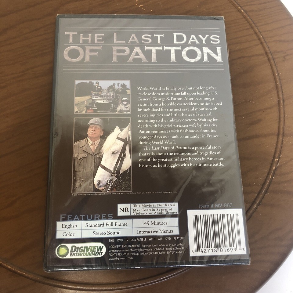The Last Days of Patton DVD George C. Scott 2006 Digiview Entertainment ...