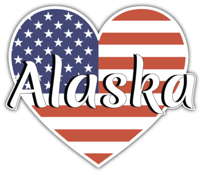 I Love Alaska USA State Heart Car Bumper Sticker Decal ''SIZES'' | eBay