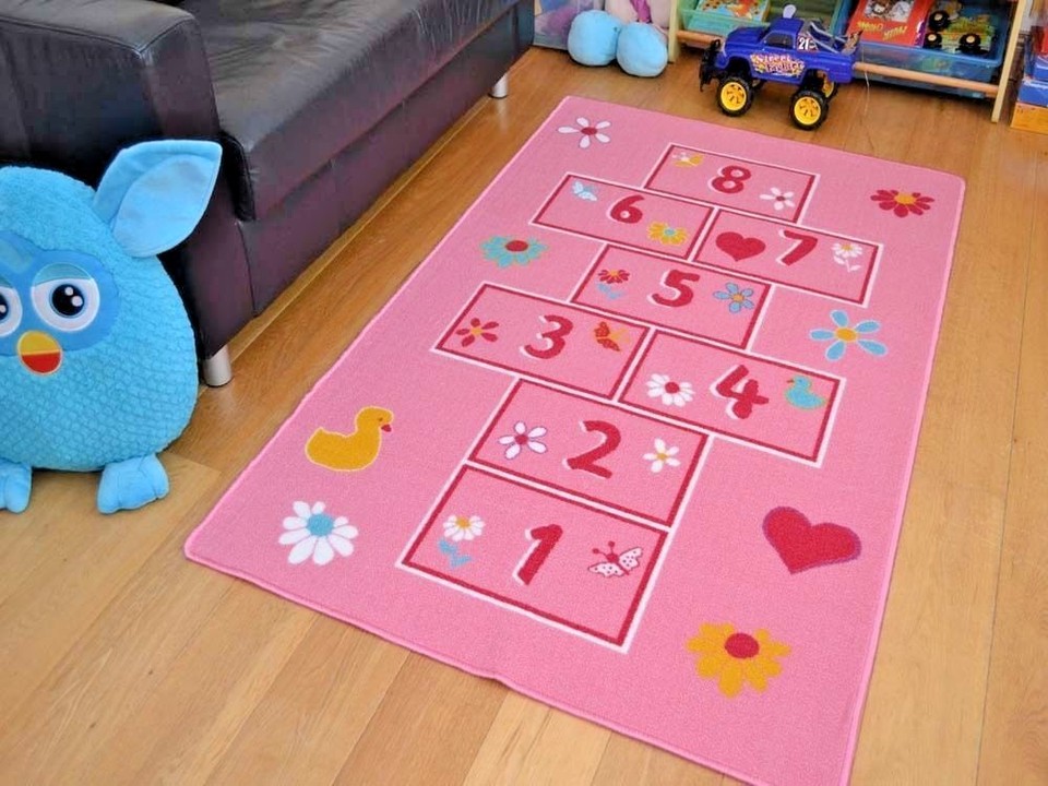 Kids Mat Rug Playroom Machine Washable Non Slip Safety Nursery Children ...