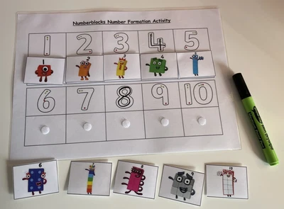 New CBeebies NumberBlocks Laminated Number | Grelly USA
