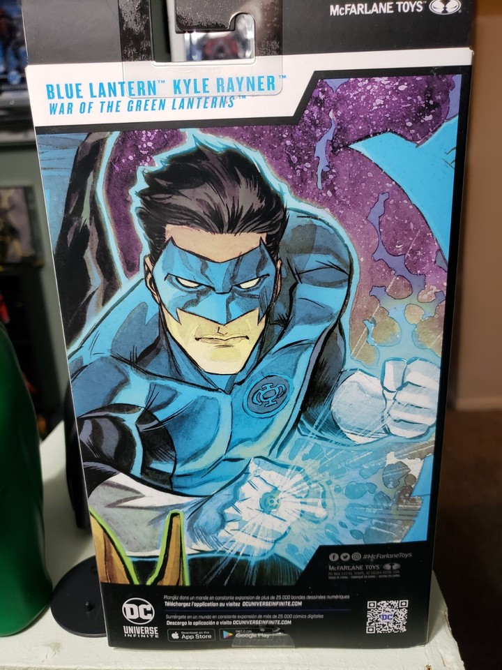 McFarlane BLUE LANTERN (Kyle Rayner) Gold Label MTS Exclusive 7" Figure ...