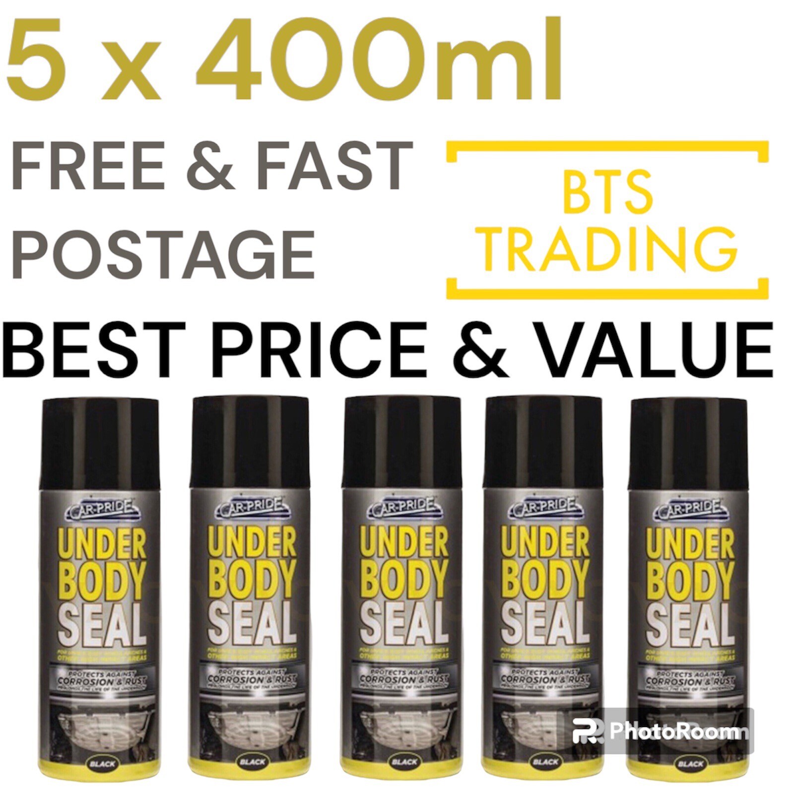 3x Carpride UNDERSEAL UNDERGUARD Spray Paint Car Underbody Protection ...