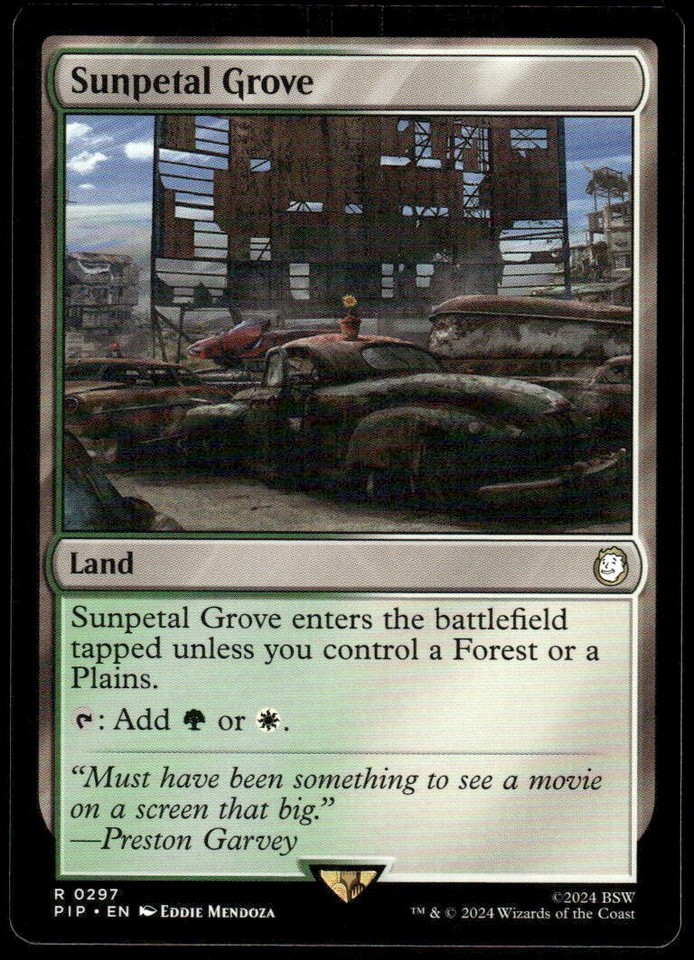 MTG Universes Beyond Fallout Commander Dual Land Buddy Land Check Land ...