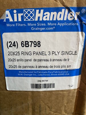 Lot Of 20 6B798 Air Handler Ring Panel Air Filter 20x25x1 MERV 8 | eBay