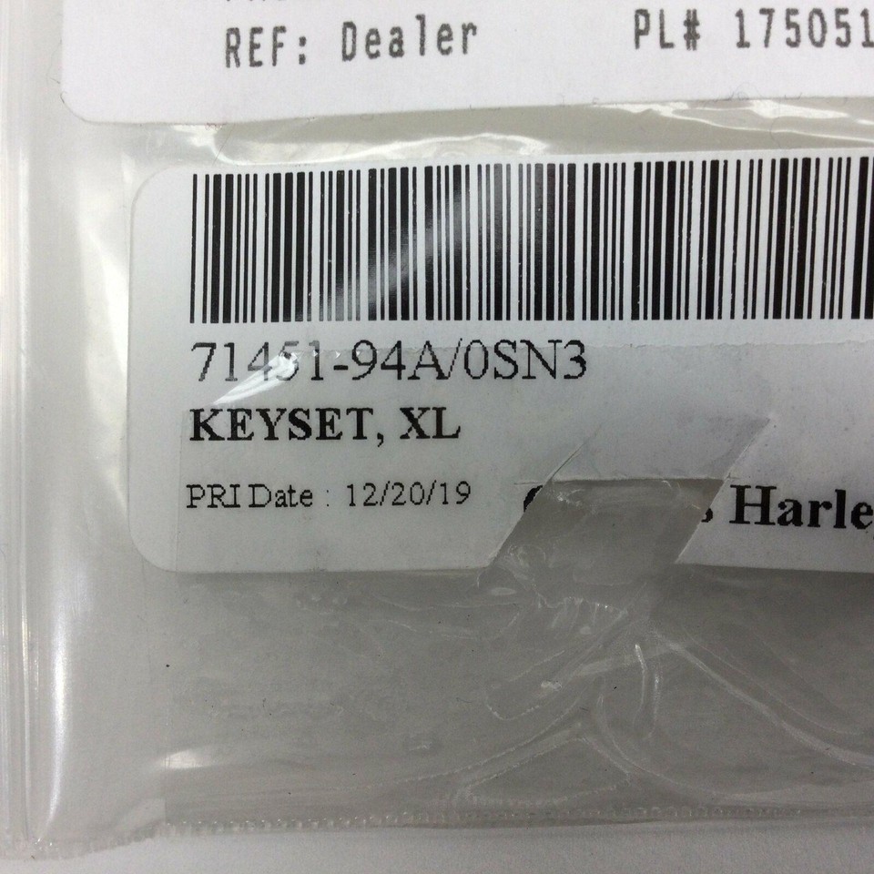 NOS Genuine HARLEY DAVIDSON Sportster XL KEY SET OEM CODE 0SN3 71451 ...