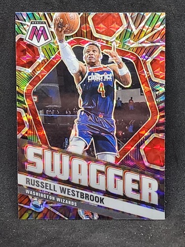 Russell Westbrook Swagger Red Prizm 2020-21 Panini Mosaic Basketball ...