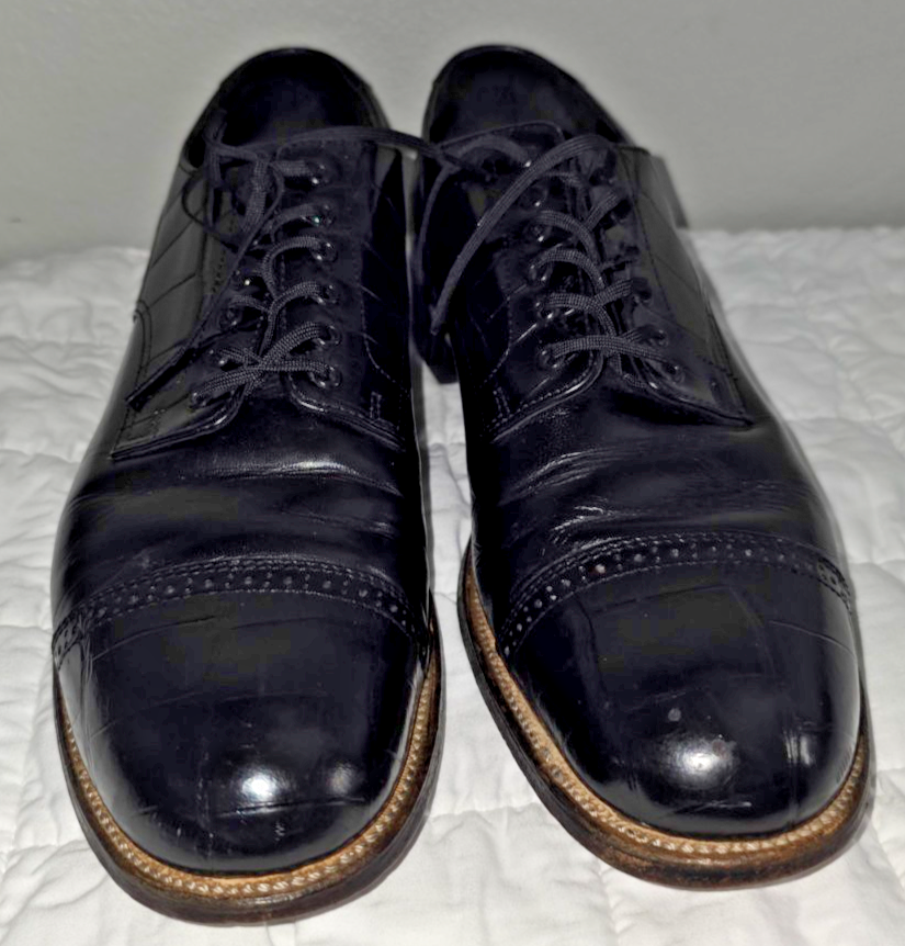 Stacy Adams Madison Black Leather Dress Shoes Size 9.5 D | eBay