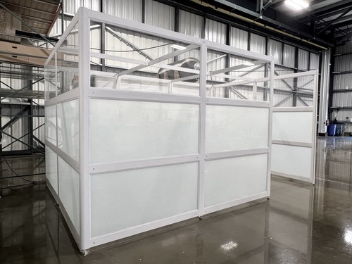 Modular Office Cubicle -Enclosed Meeting Pod / Privacy Workstation ...