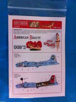 Kits-World 148001 x 1/48 B17G American Beauty decals | eBay