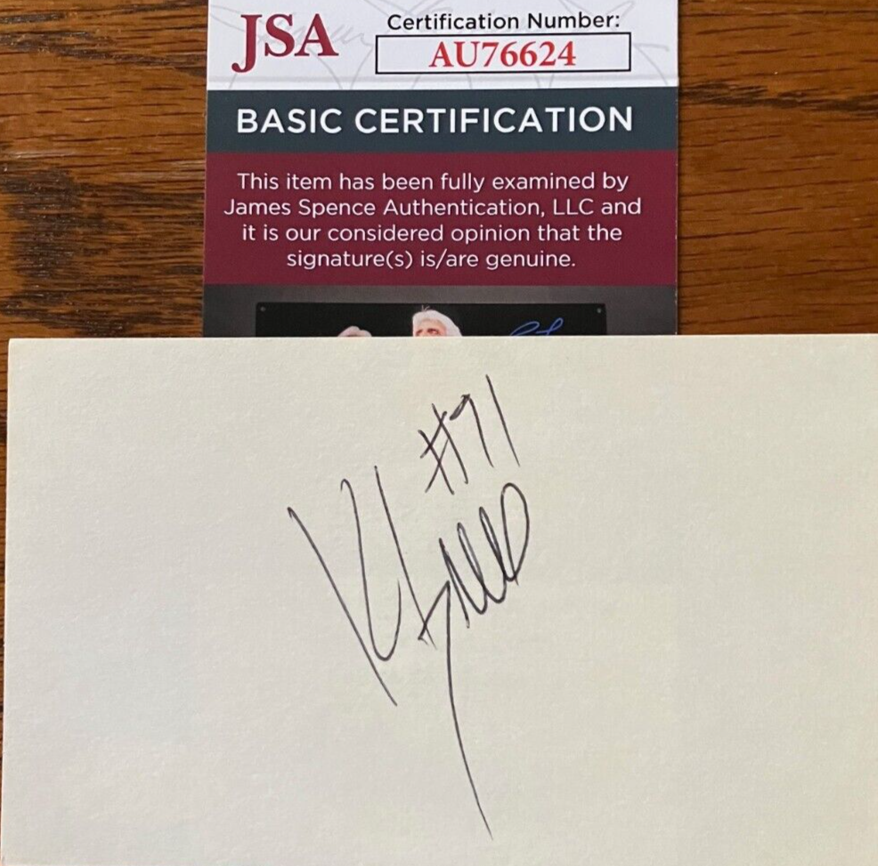 Kevin Greene signed 3x5 index card, NFL Rams and Steelers, Pro FB HOF ...