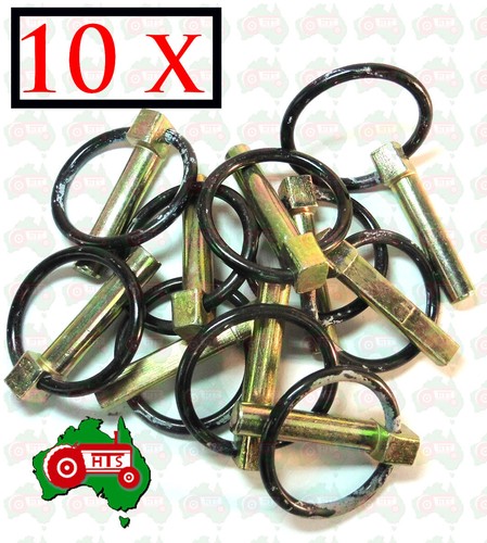 10 X Heavy Duty 11 mm 7/16" Lynch Linch Pin Locking Tractor Implement ...