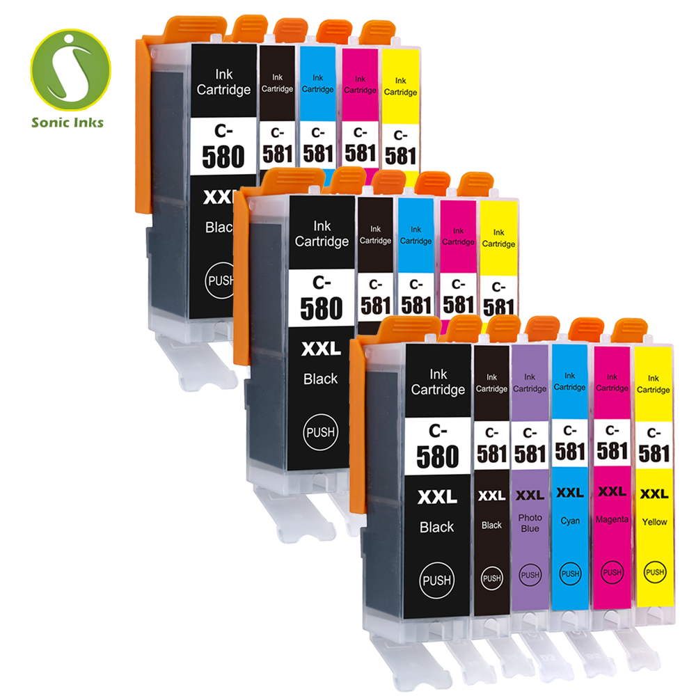 PGI580XXL CLI581XXL Ink Cartridge fits for Canon TS705 TR7550 TR8550 ...