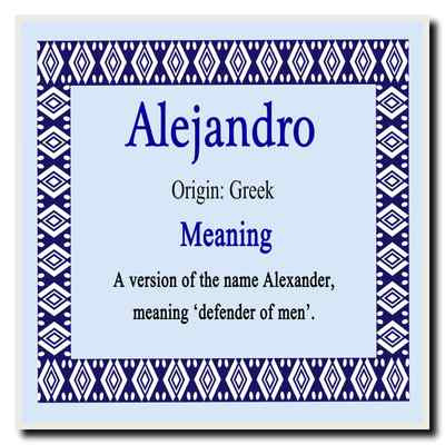 Alejandro Personalised Name Meaning Coaster | eBay UK