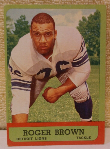 Collectible 1963 Topps Roger Brown Football Trading Card (#34) | eBay