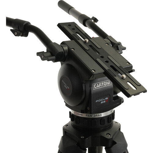 Cartoni Focus 22 Fluid Head w/ Long Camera Plate & 2-Stage Smart Stop ...