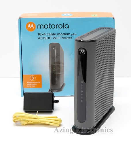 Motorola MG7550 Dual Band AC1900 Cable Modem and Wi-Fi Gigabit Router ...
