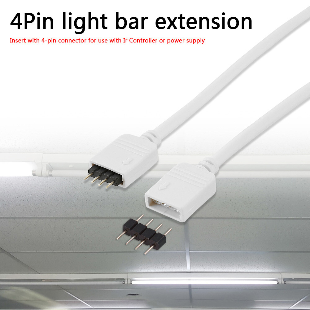 4Pin Extension Cable RGB 5050 3528 LED Strip Light Connector Wire (2.5m ...