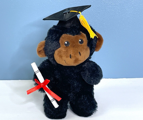 MTY International Graduation Grad Monkey Gorilla 8" Plush Stuffed ...