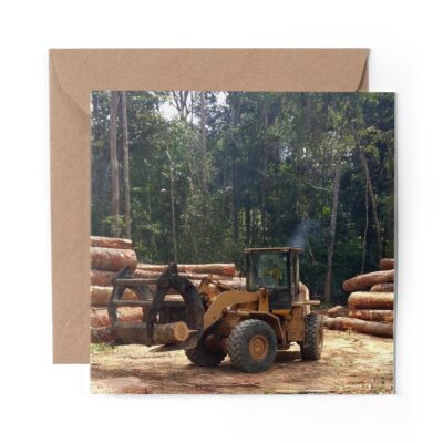 1 x Blank Greeting Card Timber Wood Logs Logging Trees #53484 | eBay UK