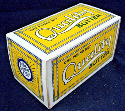 1940 Pure Sanitary Fresh Quality 1 Lb Waxed Butter Box Unused Old Stock ...