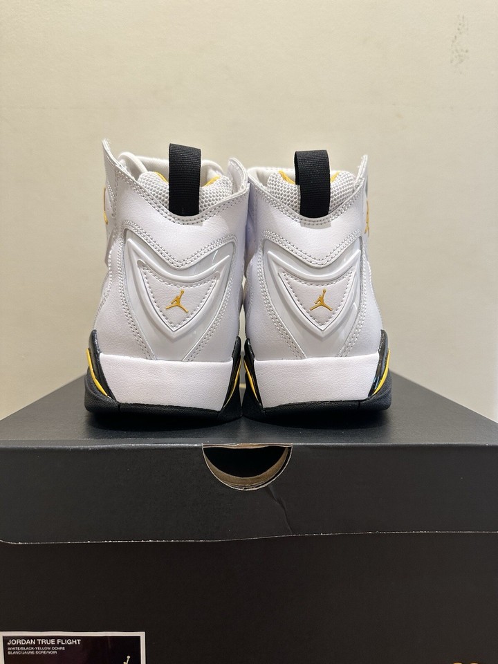NIB $150 Men's Jordan True Flight White/Black-Yellow Ochre 342964 107 ...