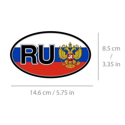 RUSSIA Flag Russian Country Code Sticker Eagle Decal Vinyl for Car ...
