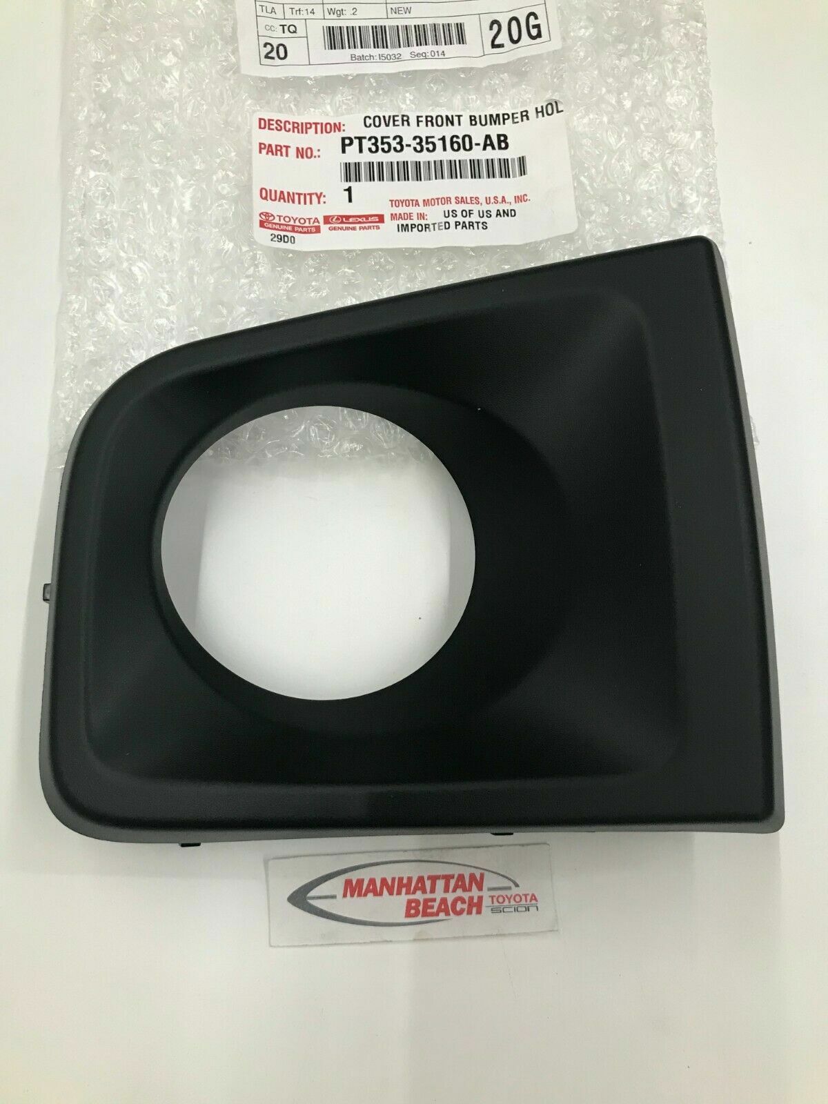16-19 TACOMA LEFT FOG LIGHT LAMP BEZEL FOR 55W FOG LIGHTS GENUINE ...