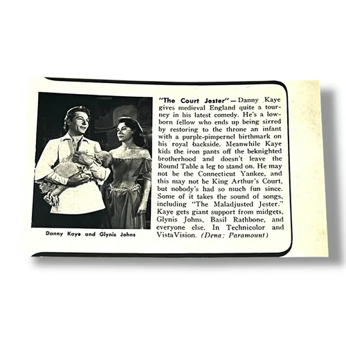 1956 The Court Jester Movie Danny Kaye Glynis Johns Original Vintage ...