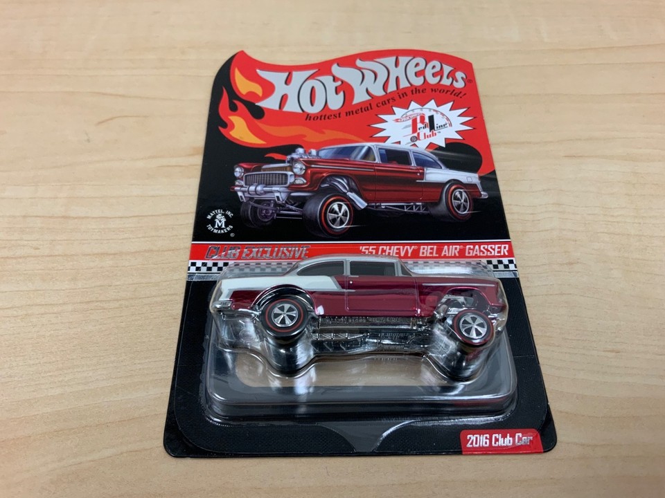 Hot Wheels 2016 RLC Membership Car Red '55 Chevy Bel Air Gasser MONMC ...