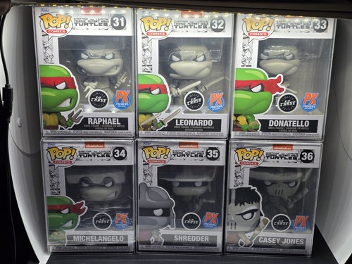 Funko Pop! Teenage Mutant Ninja Turtles PX Exclusive Black/White Chase ...