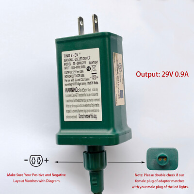 Ting Shen TS-26WL29V LED Transformer DC 29V 0.9A Power Adapter for Xmas ...