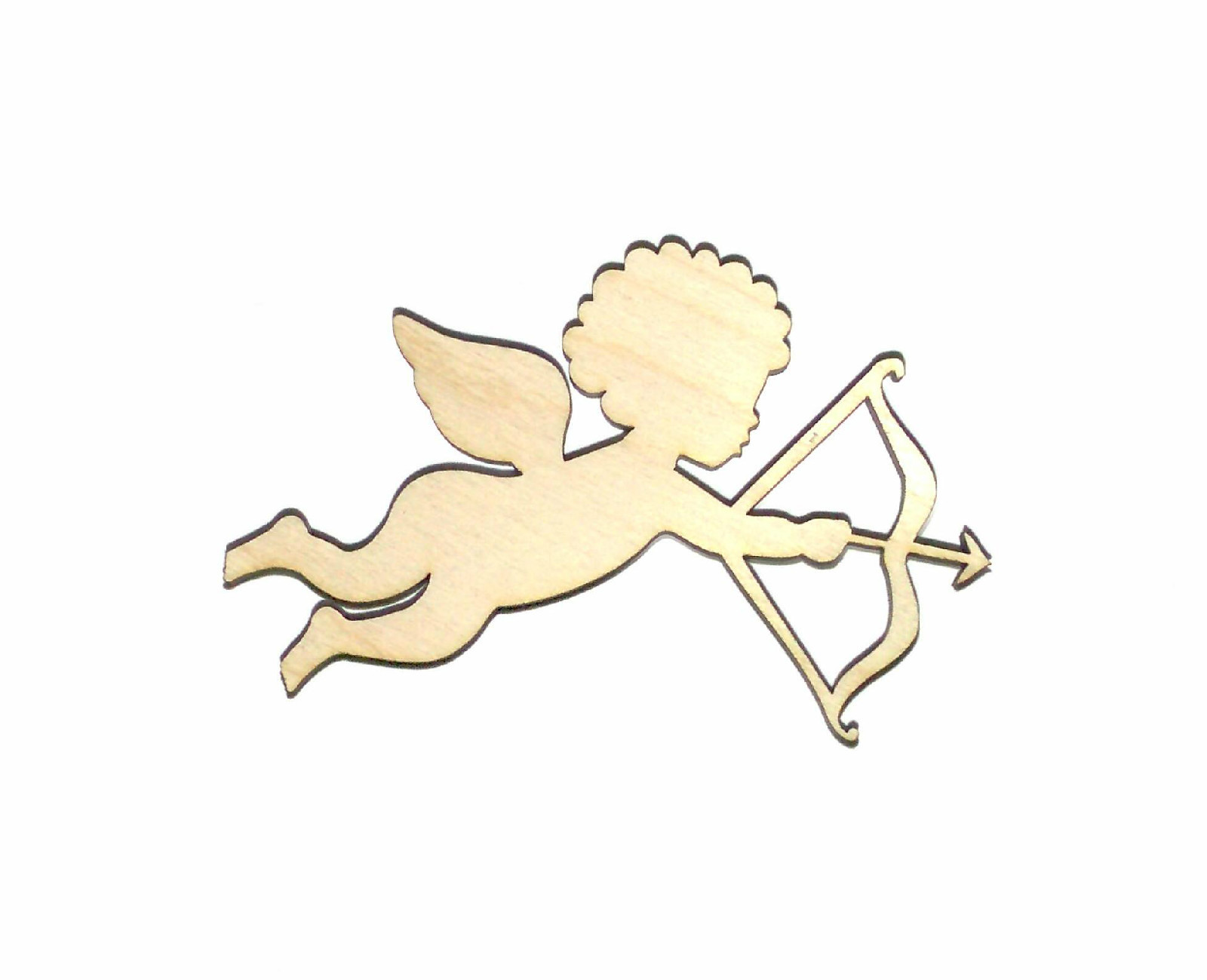 Cupid Unfinished Wood Shape Cut Out C3324 Laser Crafts Lindahl ...