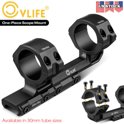One-Piece Scope Mount 20 MOA Picatinny Offset Scope Ring Fits 30mm ...