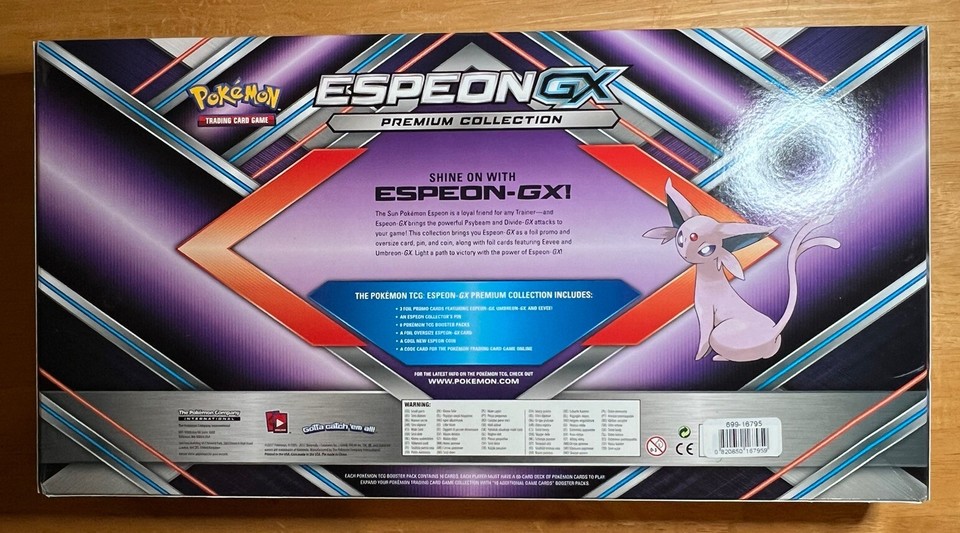 Pokemon TCG Sun & Moon Espeon GX Premium Collection Box - New Sealed | eBay