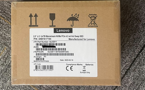 New Lenovo 4XB7A17154 6.4TB MS NVMe U.2 SSD - 02JG611 | eBay