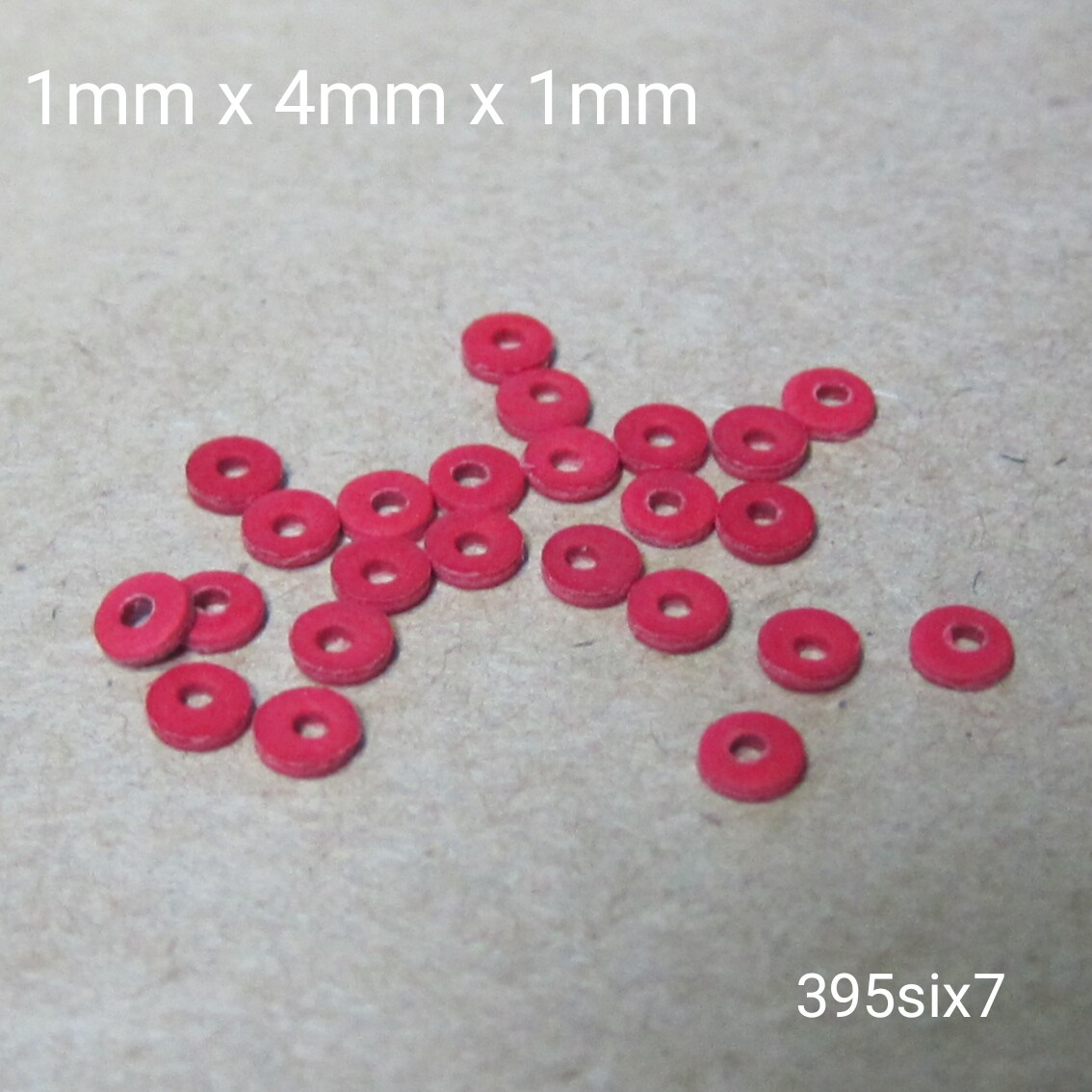 1mm x 4mm x 1mm - Red Fiber Washer - 50 PCS | eBay