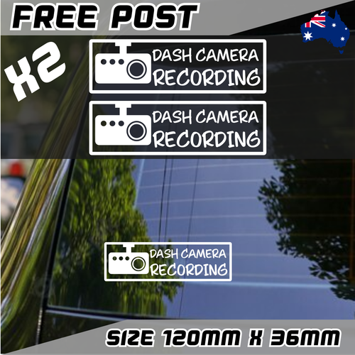 Dash Camera X2 Sticker Decal Car Window Onboard Recording Dashcam ...