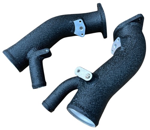 2.5" / 62mm Dual Hi FLow Turbo Air Inlets fits 2007+ R35 GTR 3.8L Twin ...