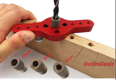 Jig Hole Self Centering Drill guide Woodworking pocket Locator ...