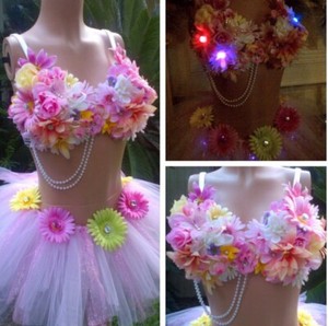 Fairy LED Flower Rave Bra, Theatre, Rave Bras, Rave Outfit, Rave ...