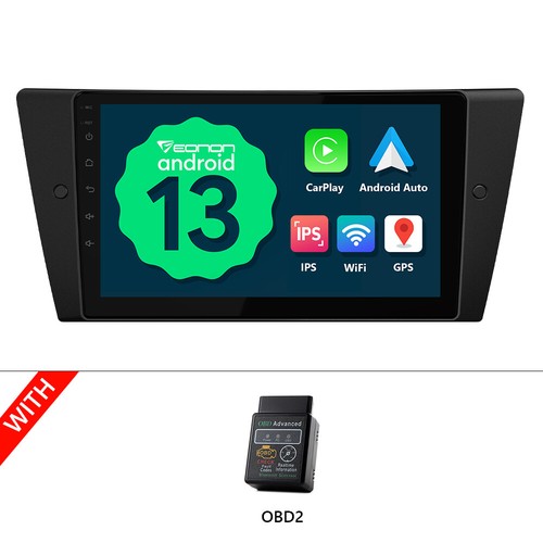 OBD+E90A13 9" Car Audio Bluetooth Radio Stereo GPS Android 13 for BMW ...