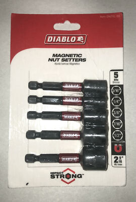 Diablo DNTSL-S5 2-9/16 in. Magnetic Nut Setter Assorted Pack (5-Piece ...