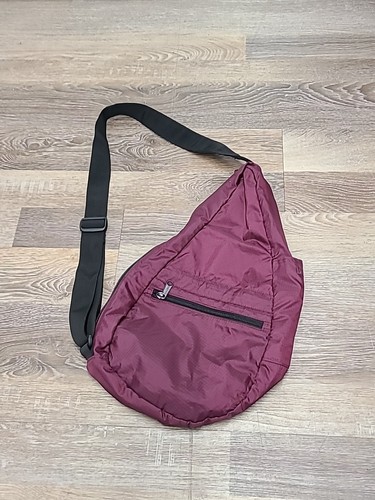 LL Bean Ameribag Healthy Back Bag Shoulder Bag Crossbody Sling Plum ...