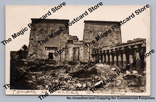Temple of Philae ASSUAN Egypt RPPC Aswan Photo Postcard Cover to Dallas ...