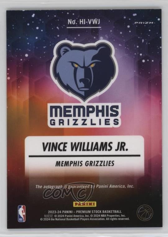 2023-24 Panini NBA Hoops Premium Stock Ink Vince Williams Jr #HI-VWJ ...